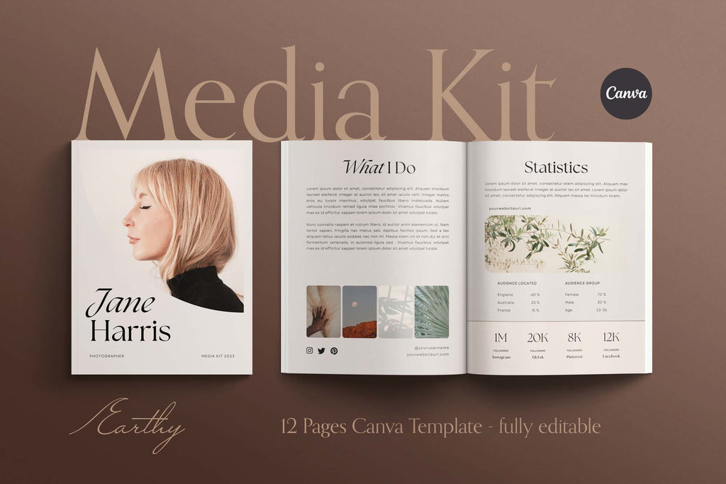 EARTHY | Media Kit Canva Template – Sierra Creative Studio