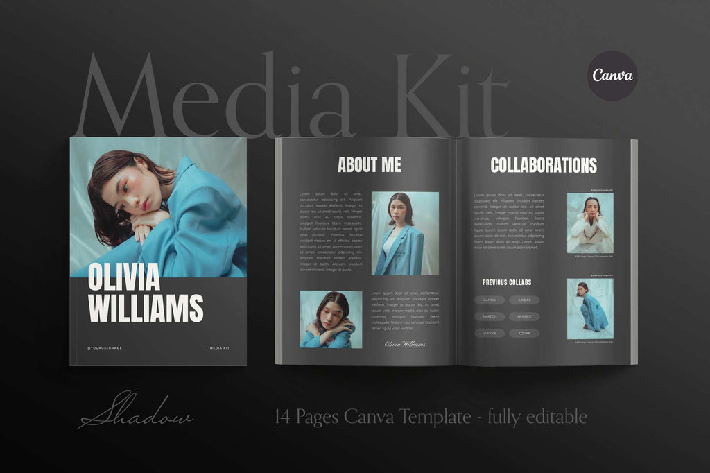 SHADOW | Media Kit Canva Template – Sierra Creative Studio